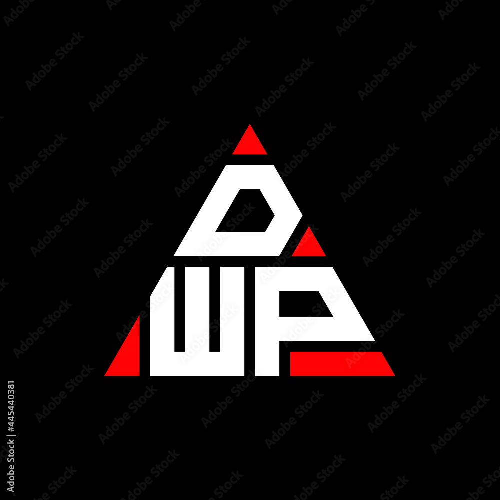 DWP triangle letter logo design with triangle shape. DWP triangle logo ...
