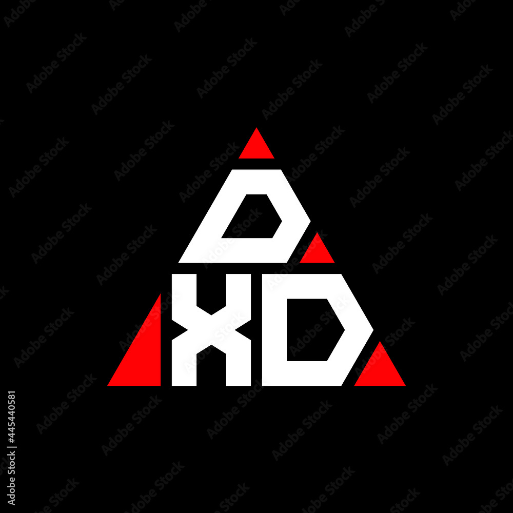 DXD triangle letter logo design with triangle shape. DXD triangle logo ...