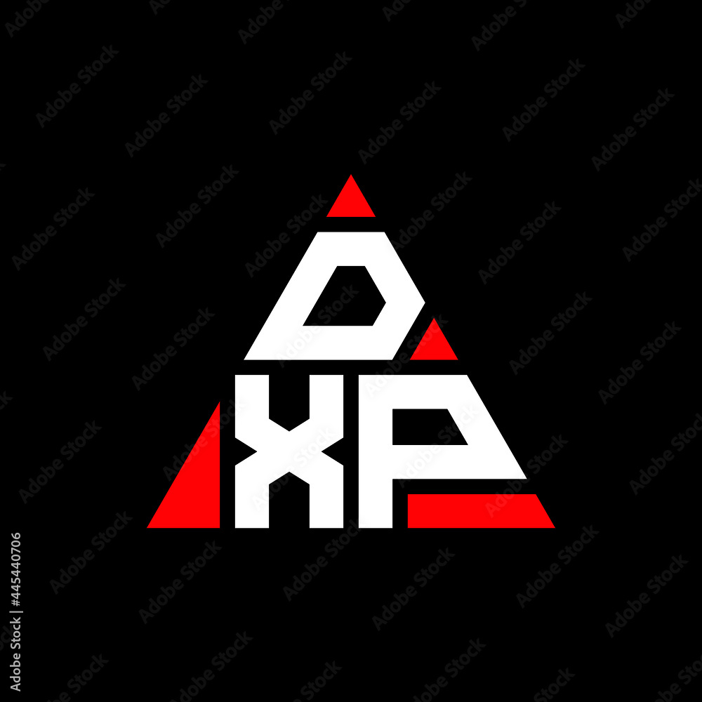DXP triangle letter logo design with triangle shape. DXP triangle logo ...