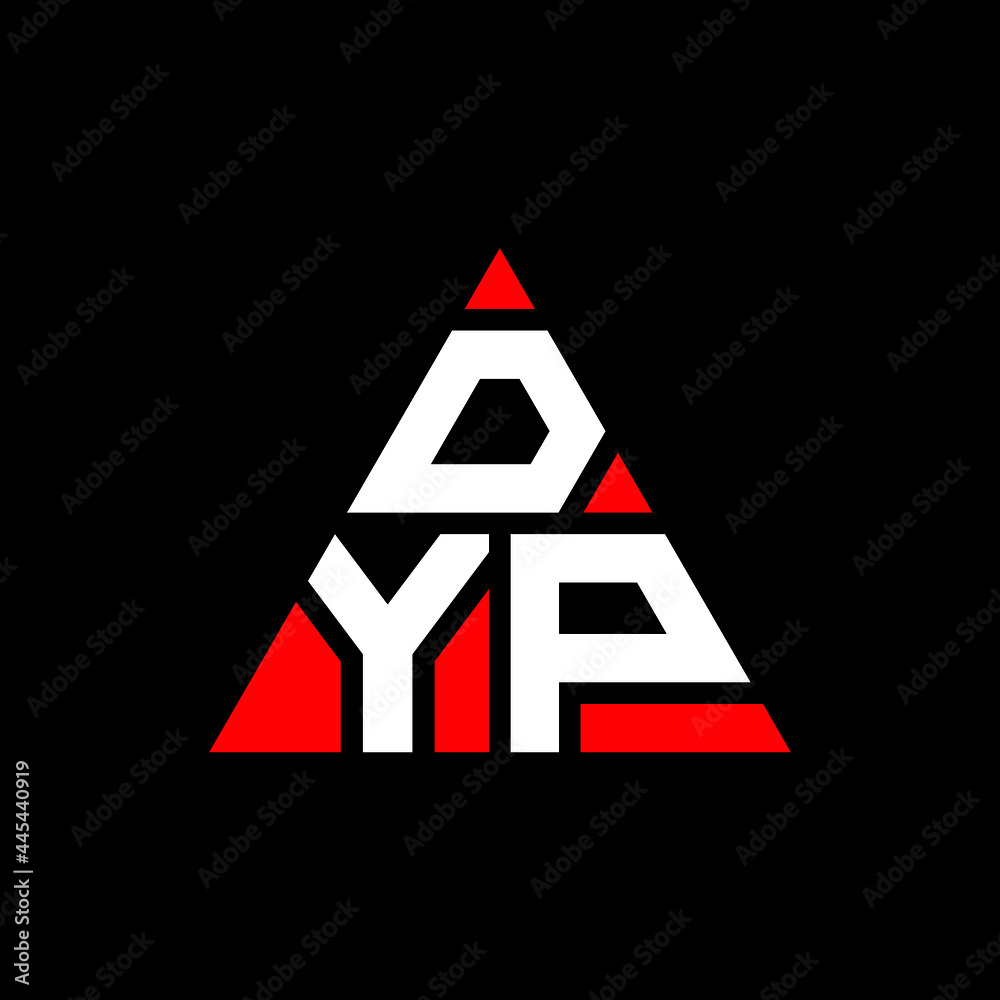 DYP triangle letter logo design with triangle shape. DYP triangle logo ...