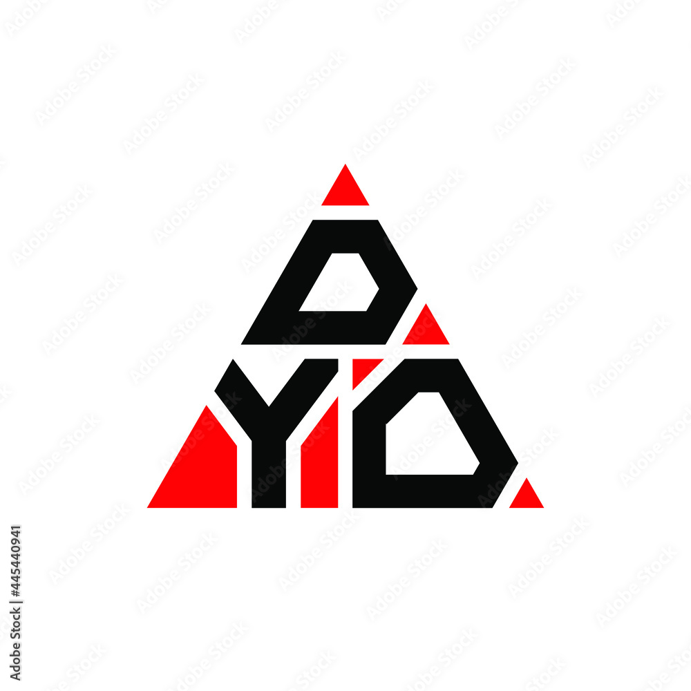 DYO triangle letter logo design with triangle shape. DYO triangle logo ...