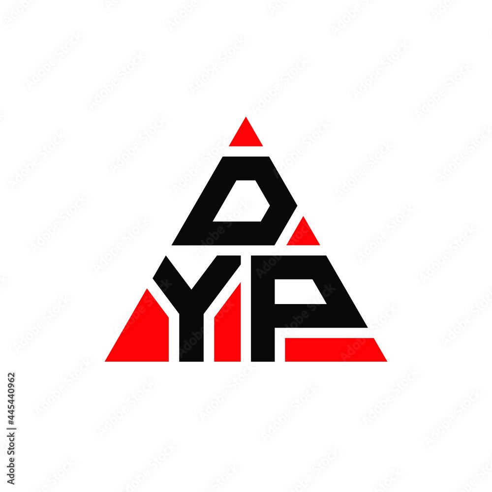 DYP triangle letter logo design with triangle shape. DYP triangle logo ...