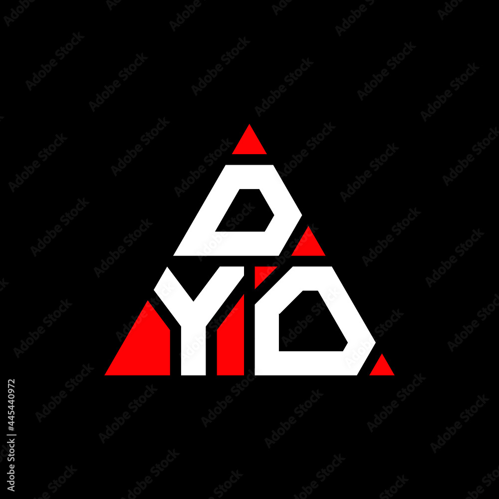 DYO triangle letter logo design with triangle shape. DYO triangle logo ...