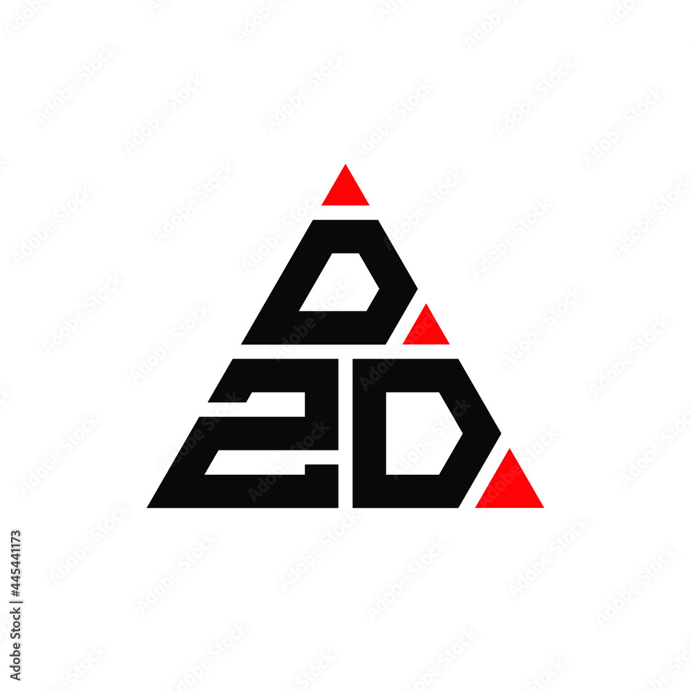 DZD triangle letter logo design with triangle shape. DZD triangle logo ...