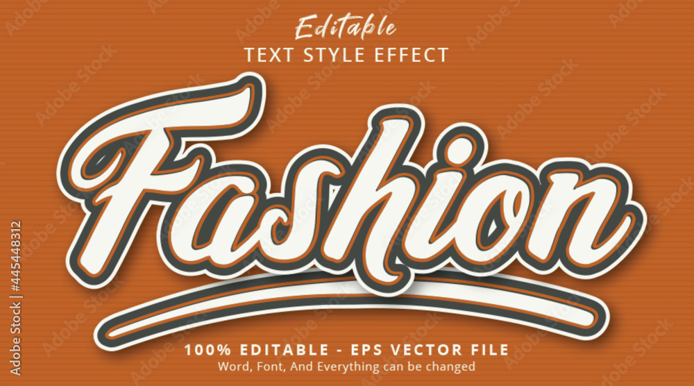 Editable text effect, Fashion text on popular color combination effect ...