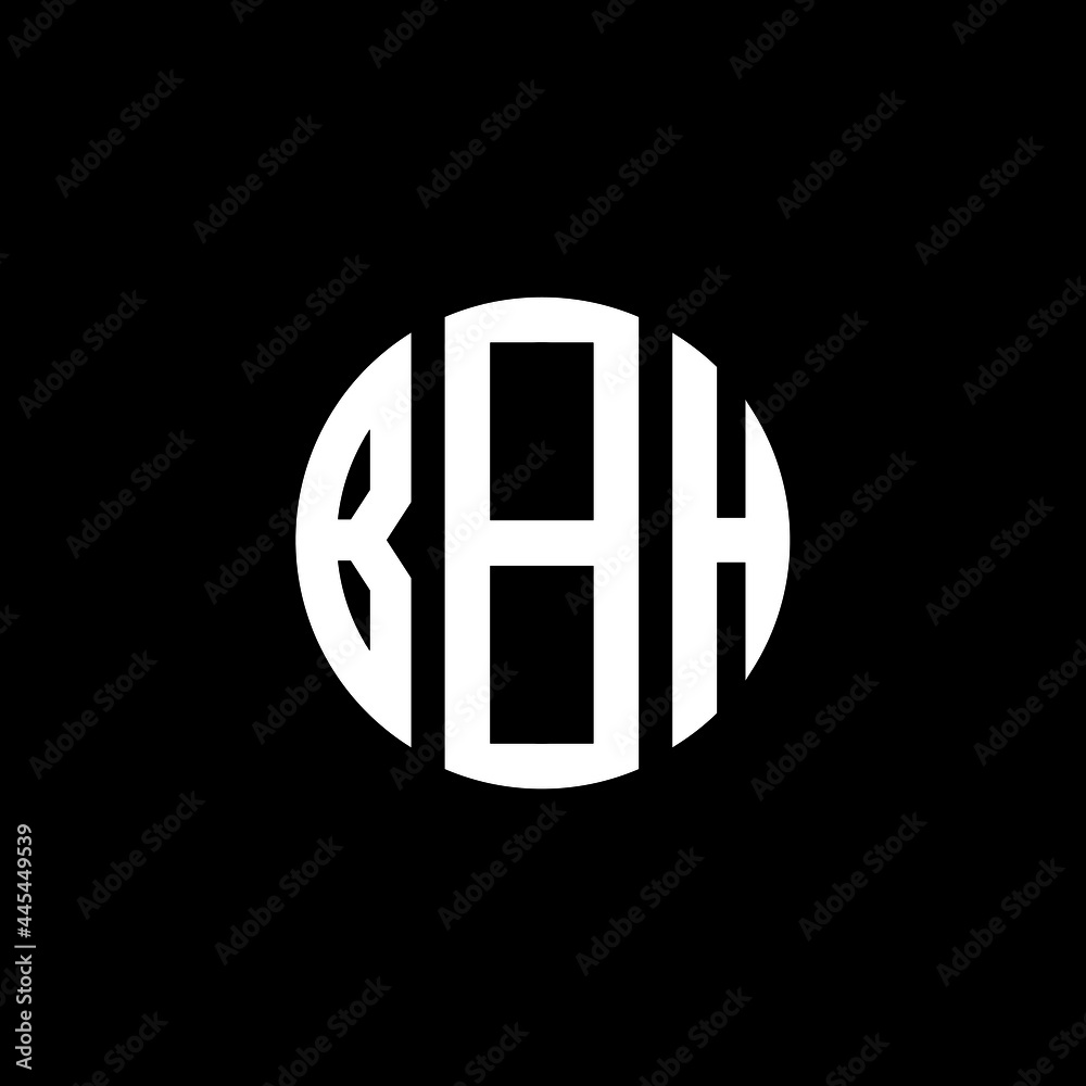 BBH letter logo design. BBH letter in circle shape. BBH Creative three ...