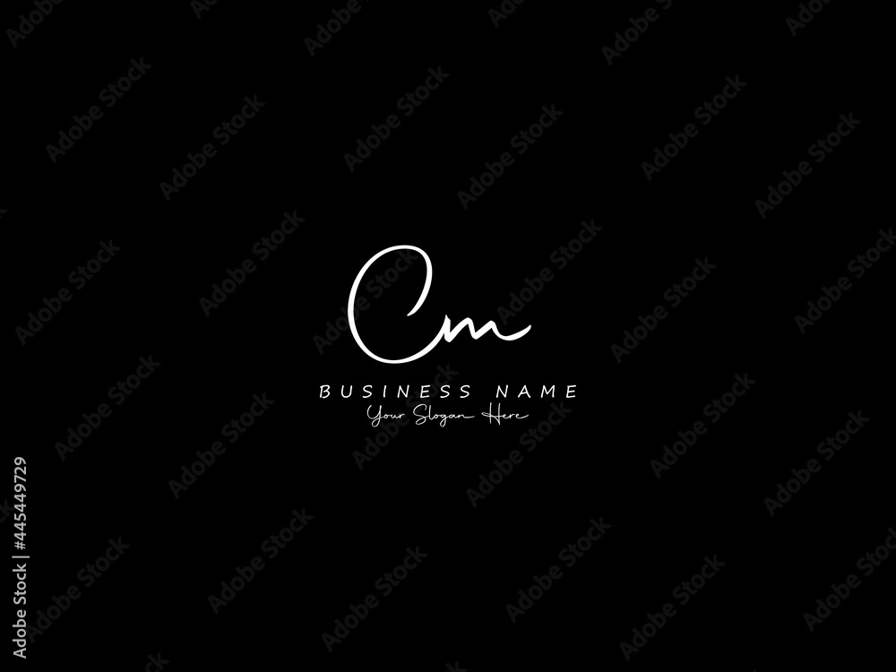 Letter CM Logo, signature cm logo icon vector image design for business ...