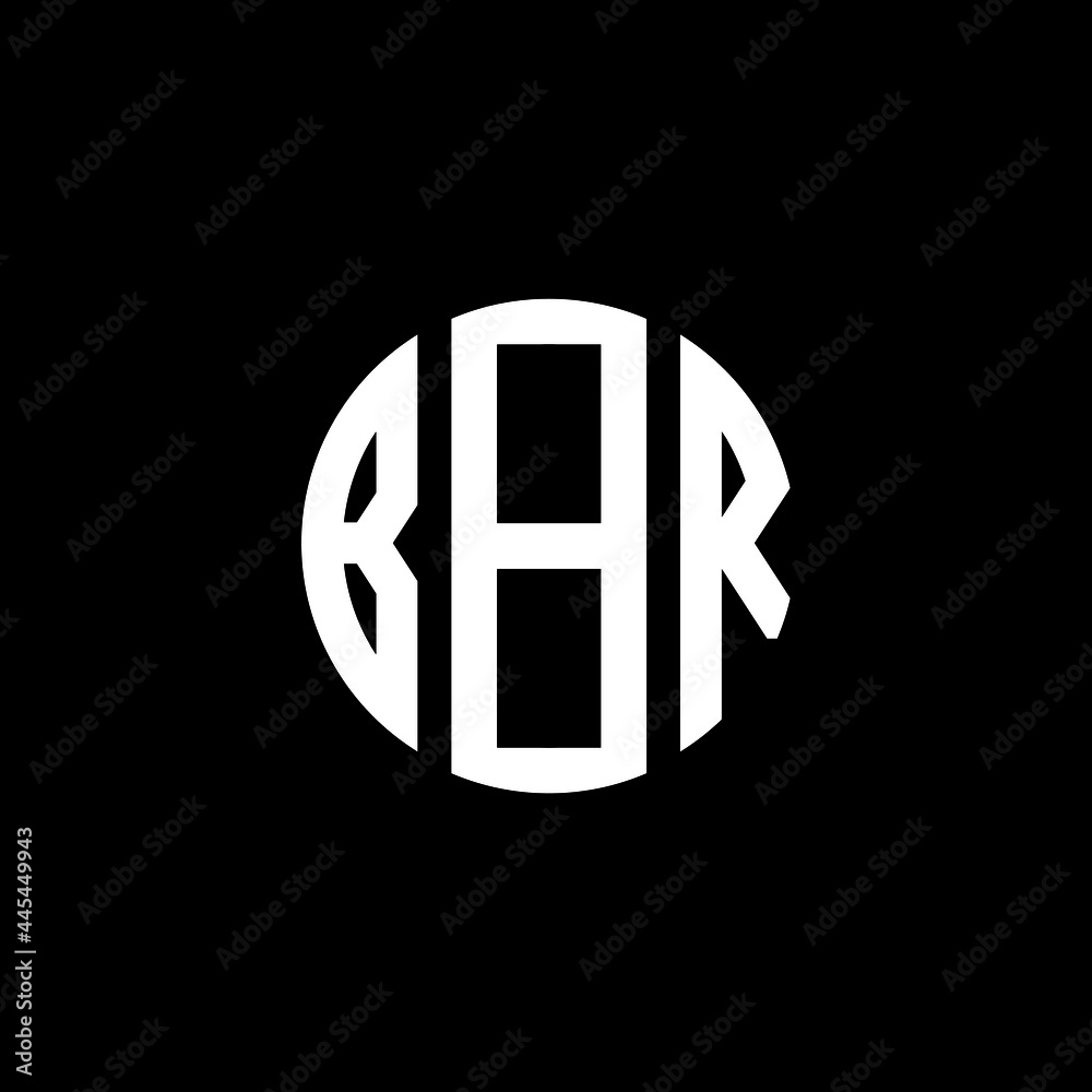 BBR letter logo design. BBR letter in circle shape. BBR Creative three ...