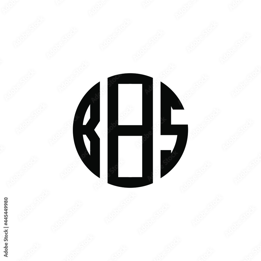 BBS letter logo design. BBS letter in circle shape. BBS Creative three ...