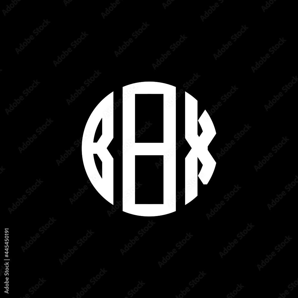 BBX letter logo design. BBX letter in circle shape. BBX Creative three ...