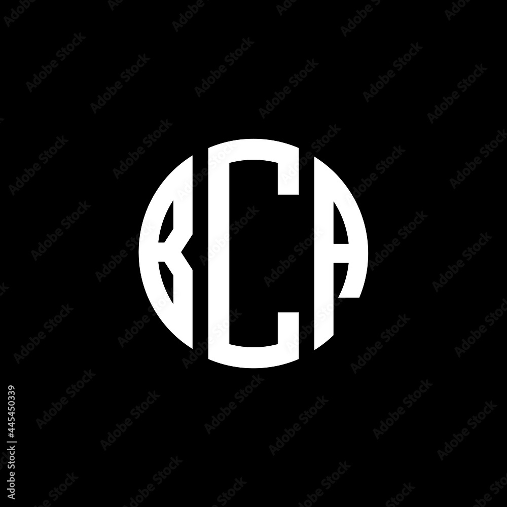 BCA letter logo design. BCA letter in circle shape. BCA Creative three ...