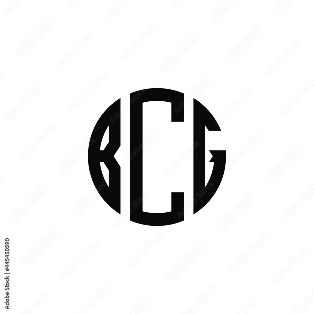 BCG letter logo design. BCG letter in circle shape. BCG Creative three letter logo. Logo with ...