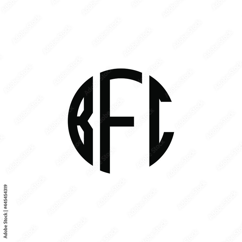 BFC letter logo design. BFC letter in circle shape. BFC Creative three ...