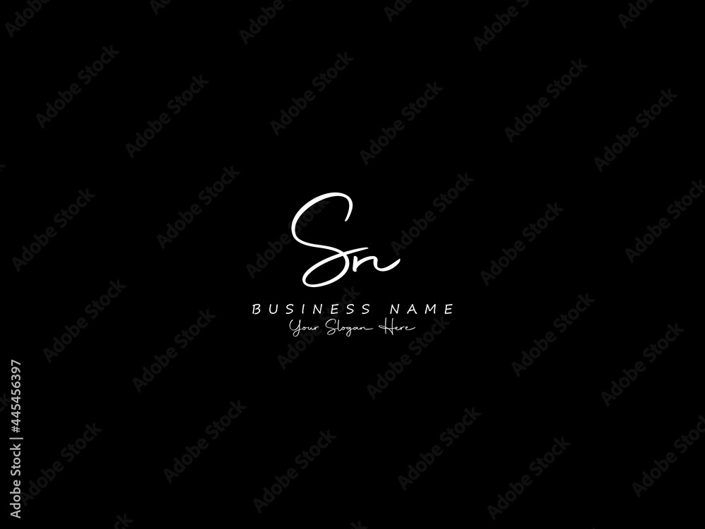 Letter SN Logo, signature sn logo icon vector image for business Stock ...