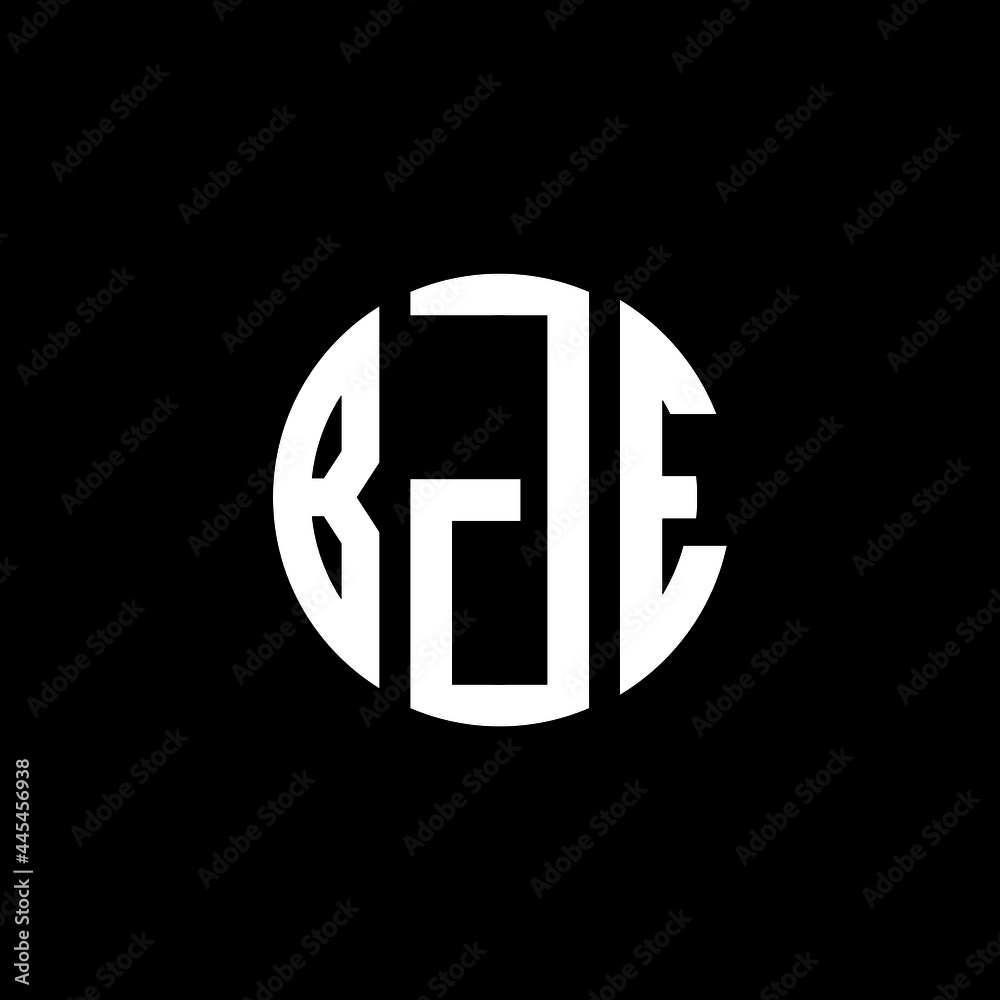 BJE letter logo design. BJE letter in circle shape. BJE Creative three ...