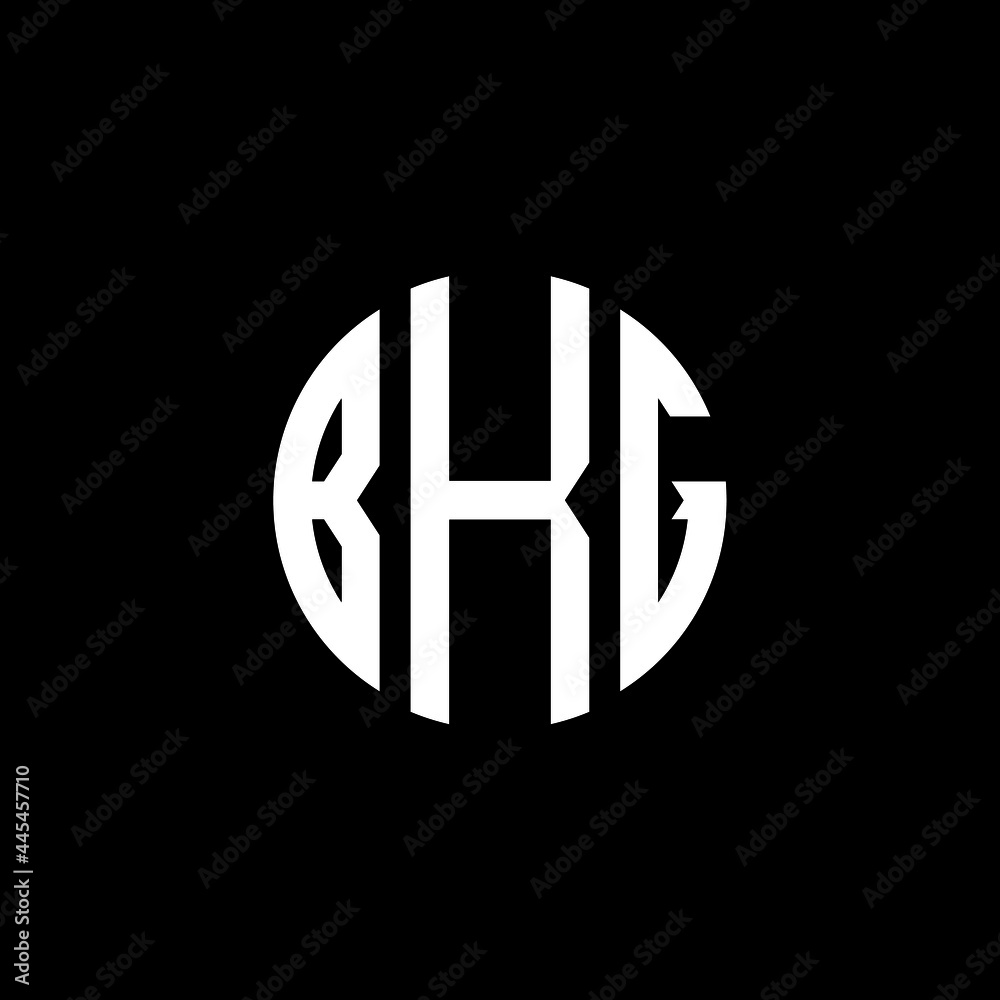 BKG letter logo design. BKG letter in circle shape. BKG Creative three ...