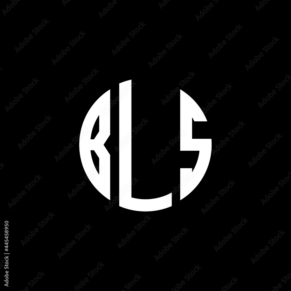 Vecteur Stock BLS letter logo design. BLS letter in circle shape. BLS ...