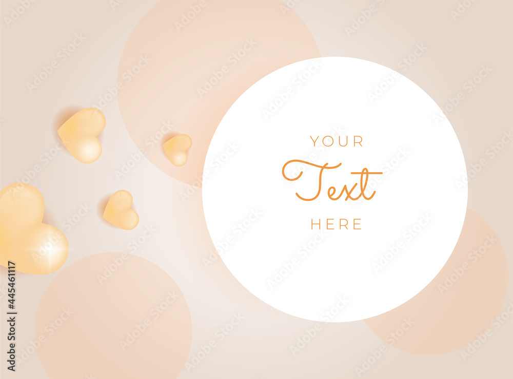 Vector poster of retro hued heart silhouette in various shapes with ...