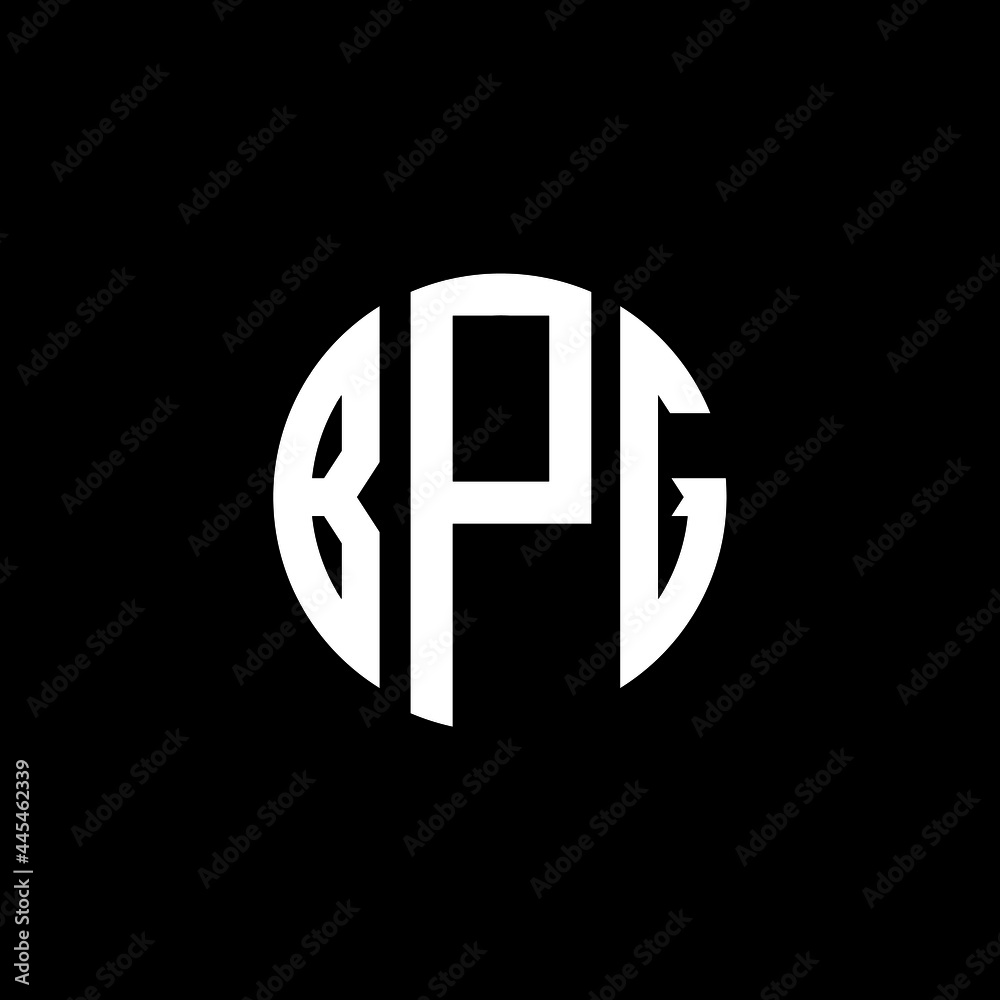 BPG letter logo design. BPG letter in circle shape. BPG Creative three ...