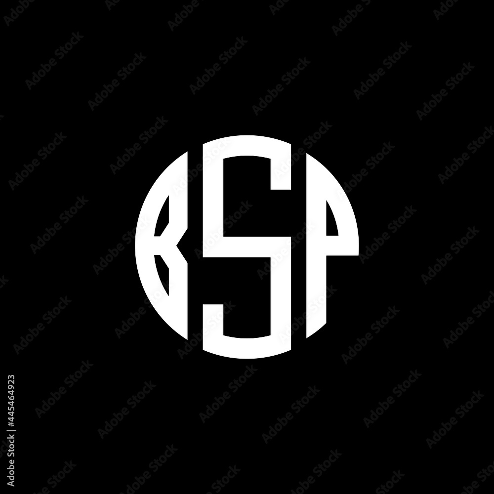 BSP letter logo design. BSP letter in circle shape. BSP Creative three ...