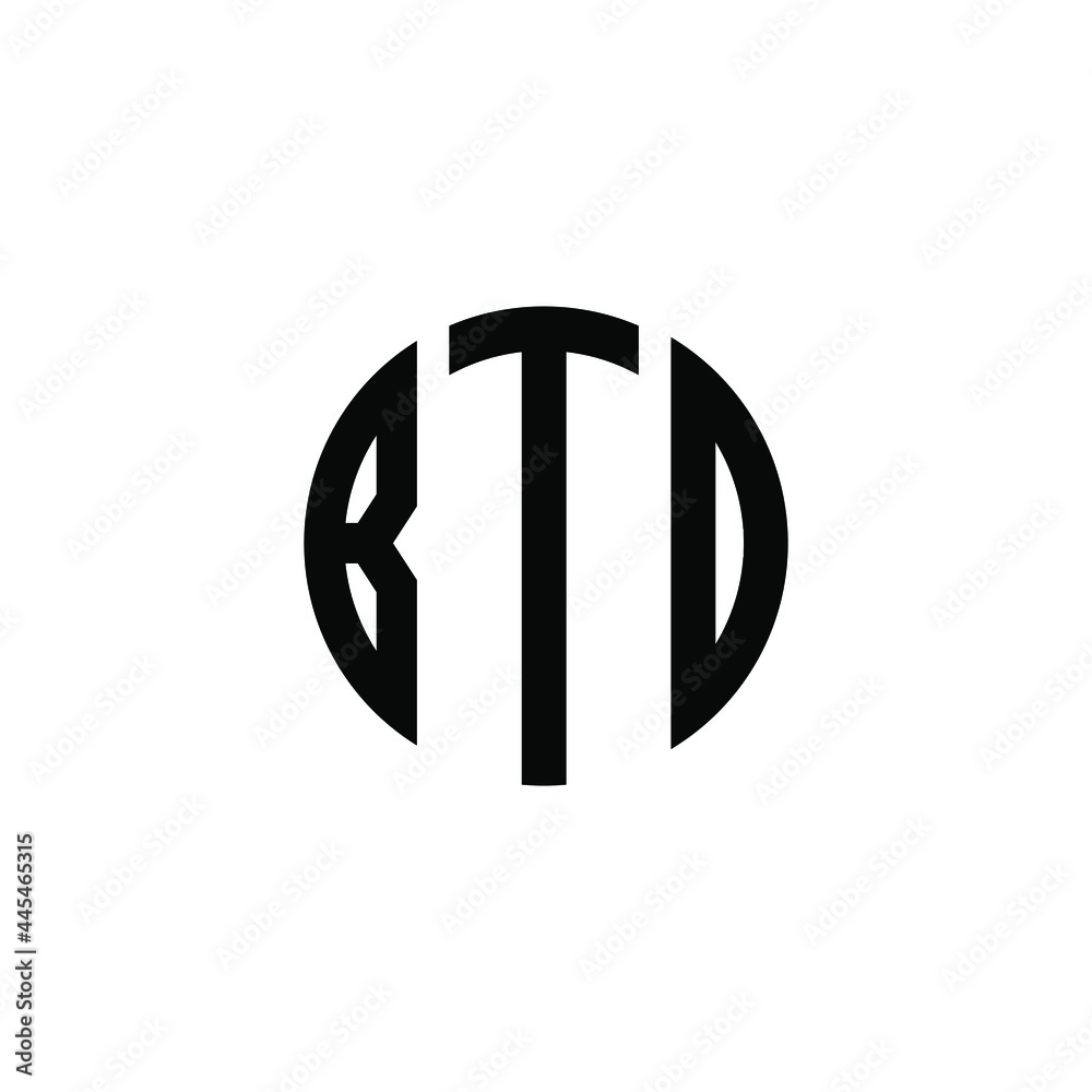 BTD letter logo design. BTD letter in circle shape. BTD Creative three ...