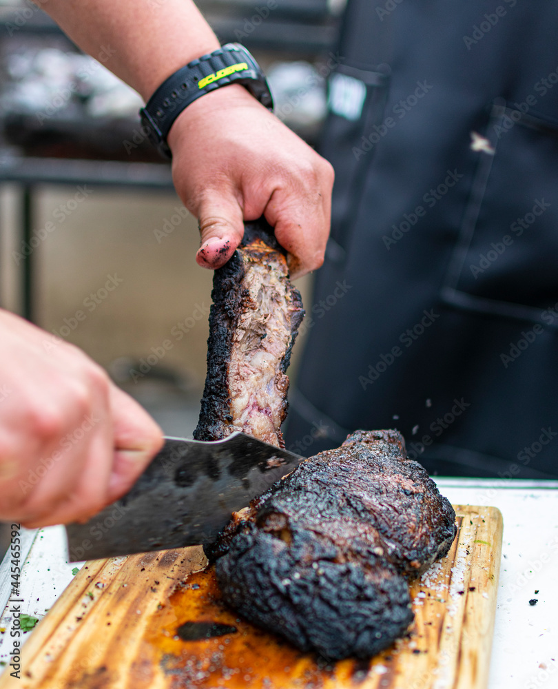 corte de res. corte de res al carbón. corte cowboy al estilo ...