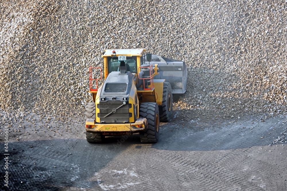 Haldia, India, October, 27, 2020. Cargo terminal for unloading bulk ...