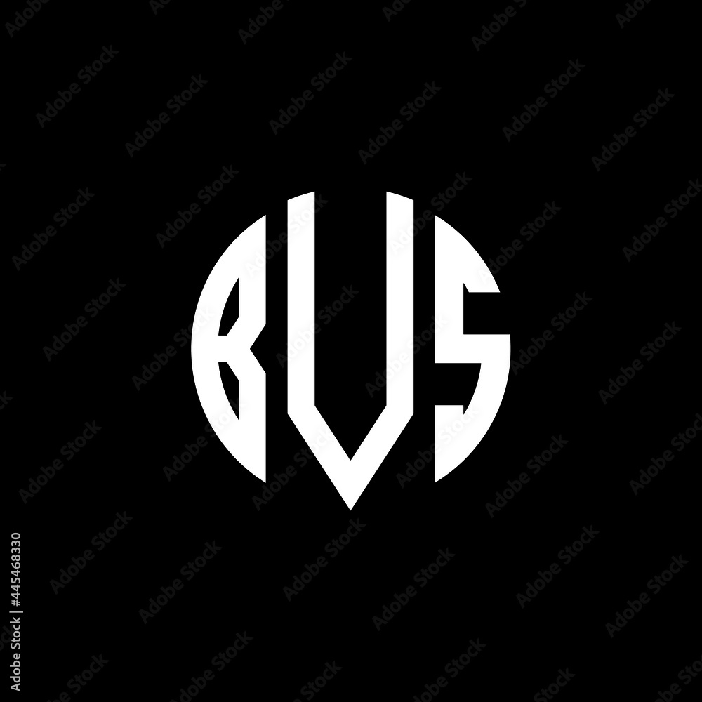 BVS letter logo design. BVS letter in circle shape. BVS Creative three ...