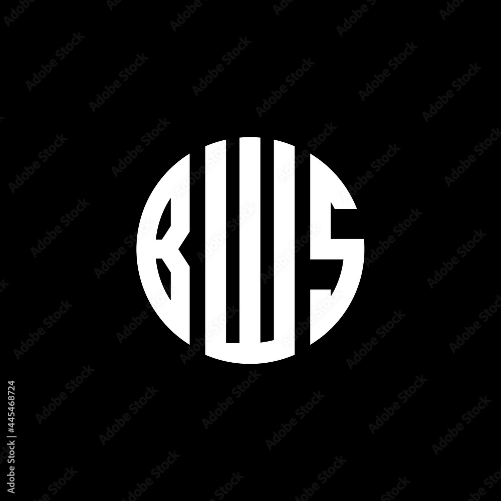 BWS letter logo design. BWS letter in circle shape. BWS Creative three letter logo. Logo with ...
