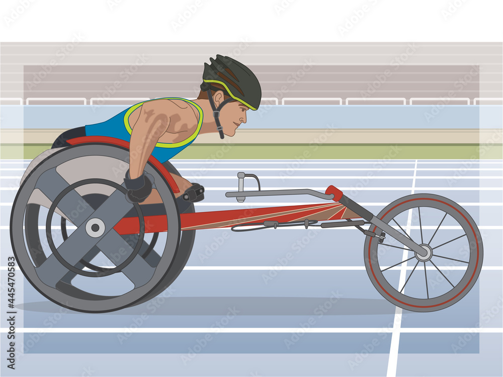 Wheelchair Race Vector