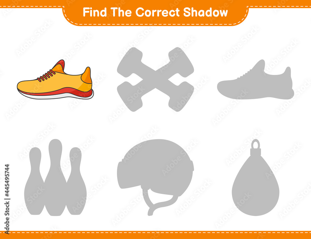 Find the correct shadow. Find and match the correct shadow of Running ...