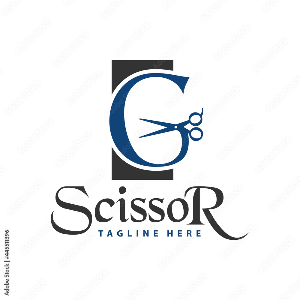 haircut inspiration logo with letter G Stock Vector | Adobe Stock