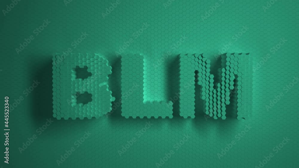 BLM for black lives matter hashtag, text. Green mosaic surface with ...