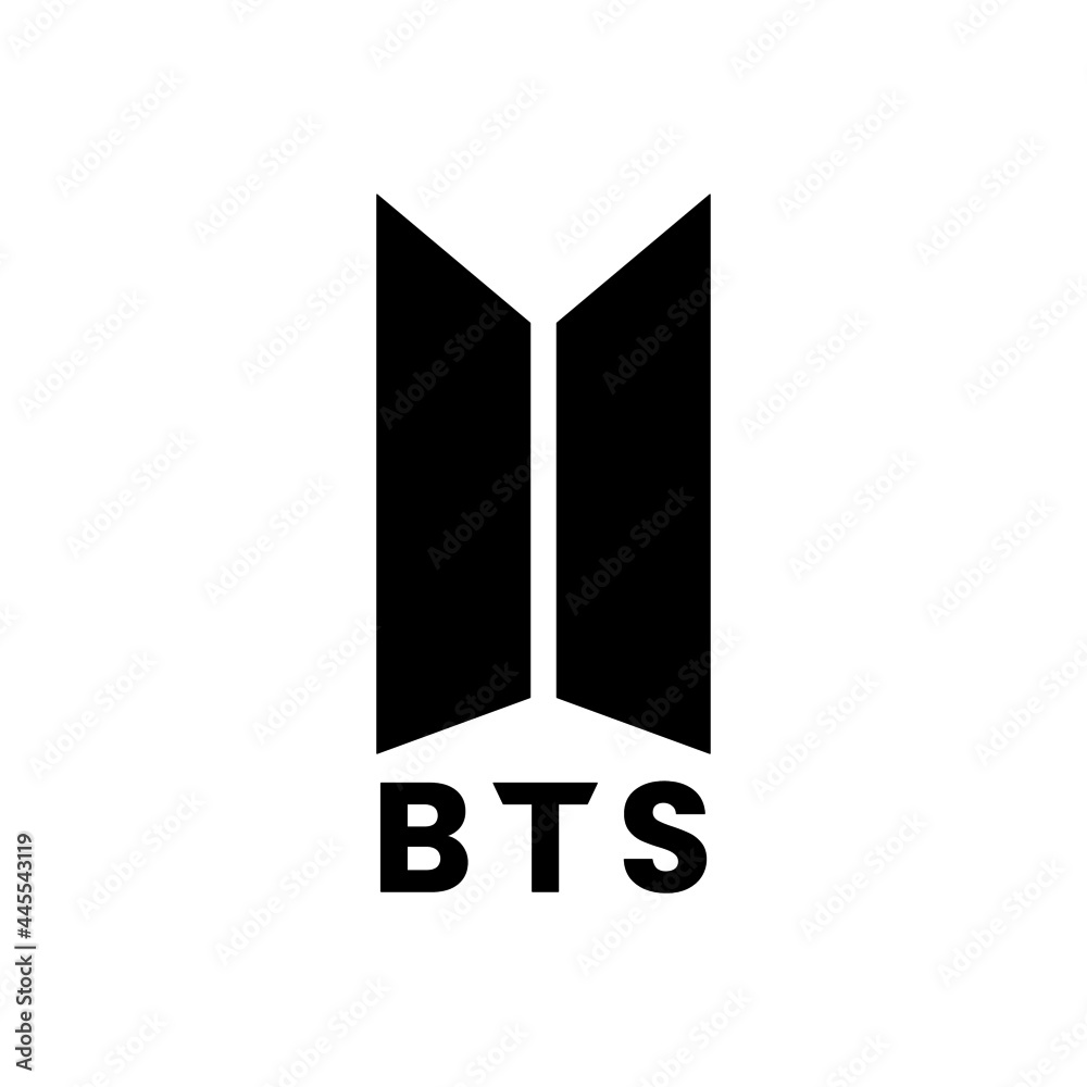 Logo BTS ,Bangtan Boys , new logo on white background. simple design ...