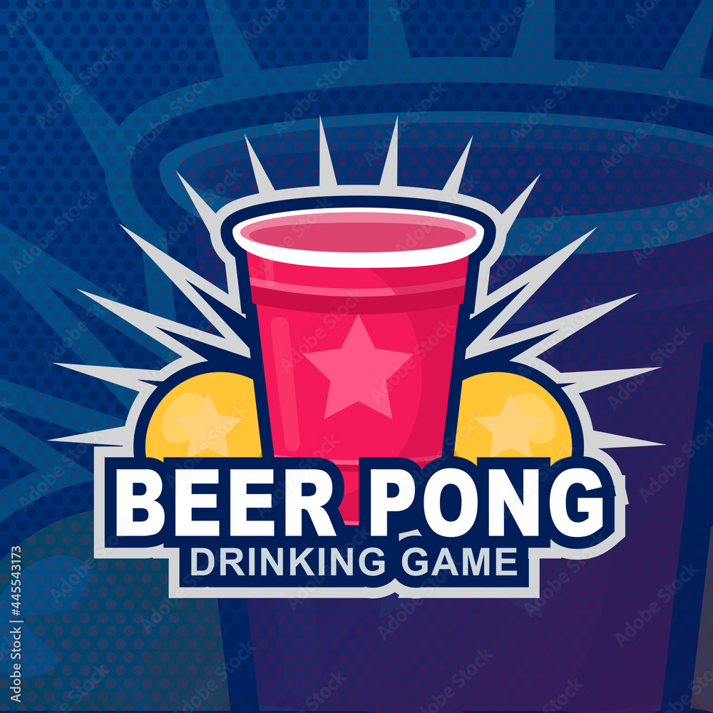 Beer Pong Logo Vector