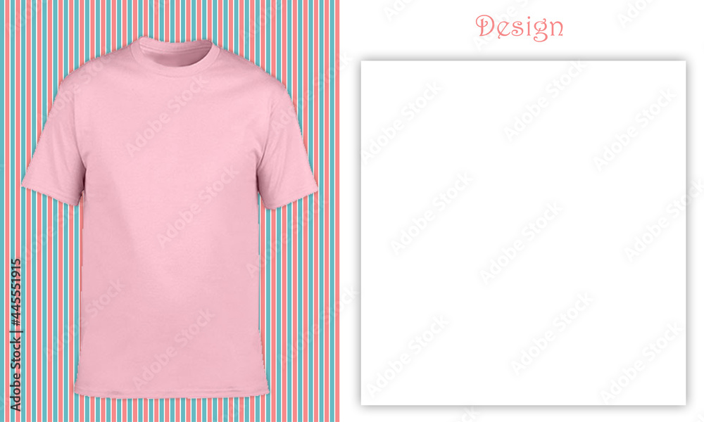 T-shirt design light pink r2, kaos polos pink Stock Vector | Adobe Stock