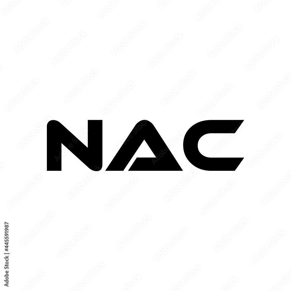 Vecteur Stock NAC letter logo design with white background in ...