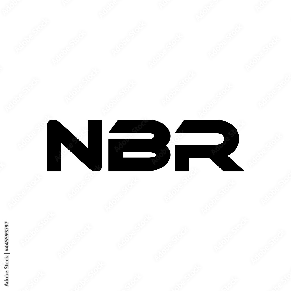 NBR letter logo design with white background in illustrator, vector ...