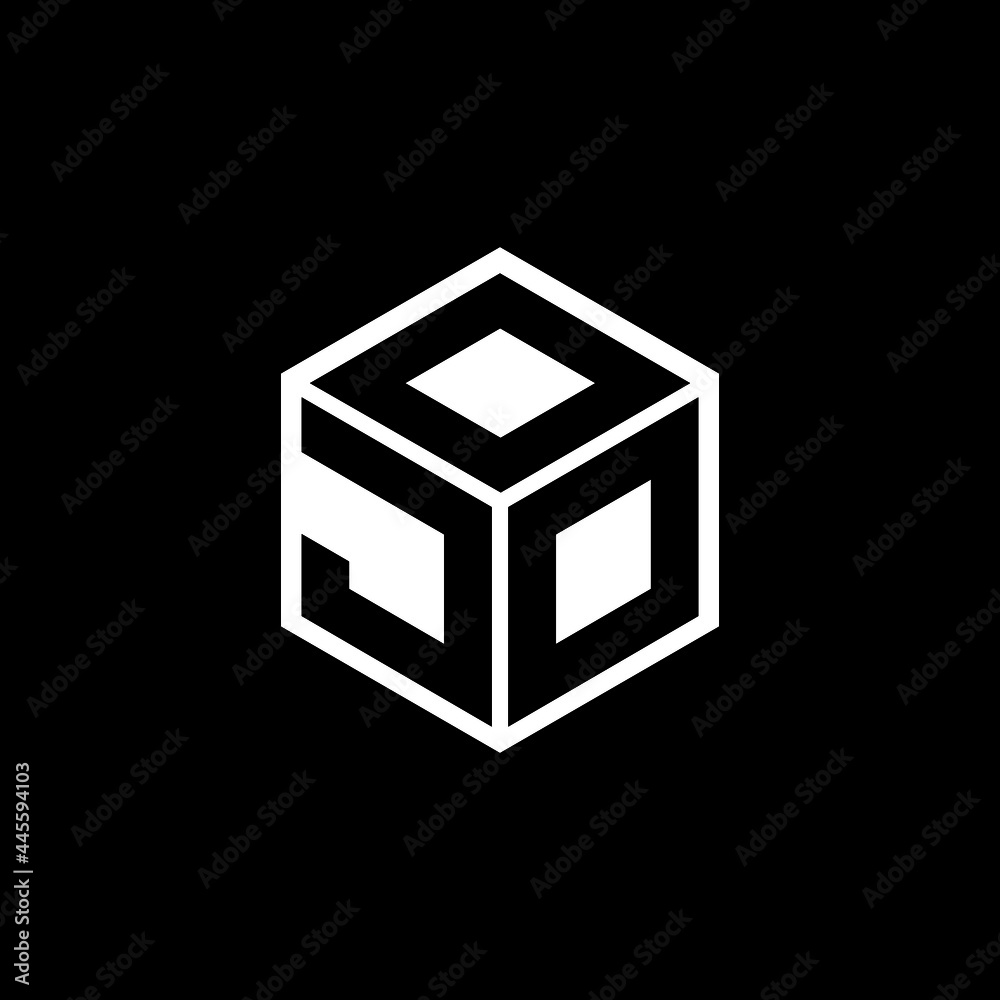 JDD letter logo design with black background in illustrator, vector ...