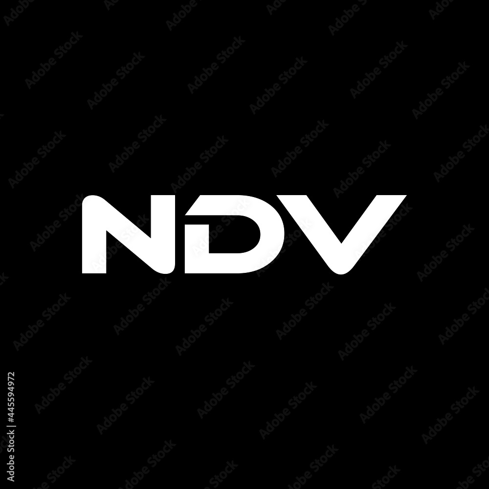 NDV letter logo design with black background in illustrator, vector ...