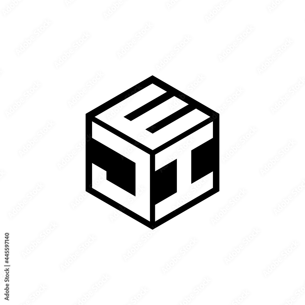 JIE letter logo design with white background in illustrator, vector ...