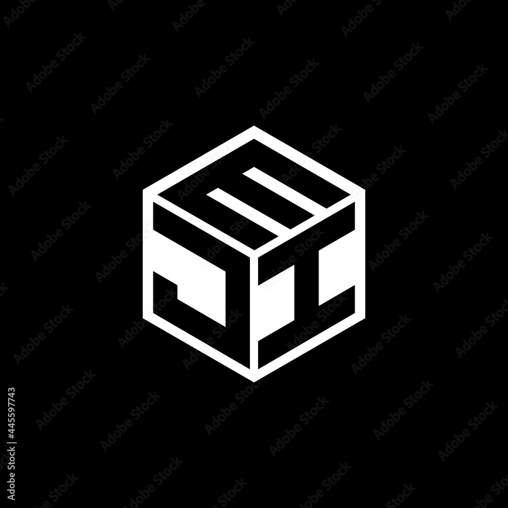 JIM letter logo design with black background in illustrator, vector ...