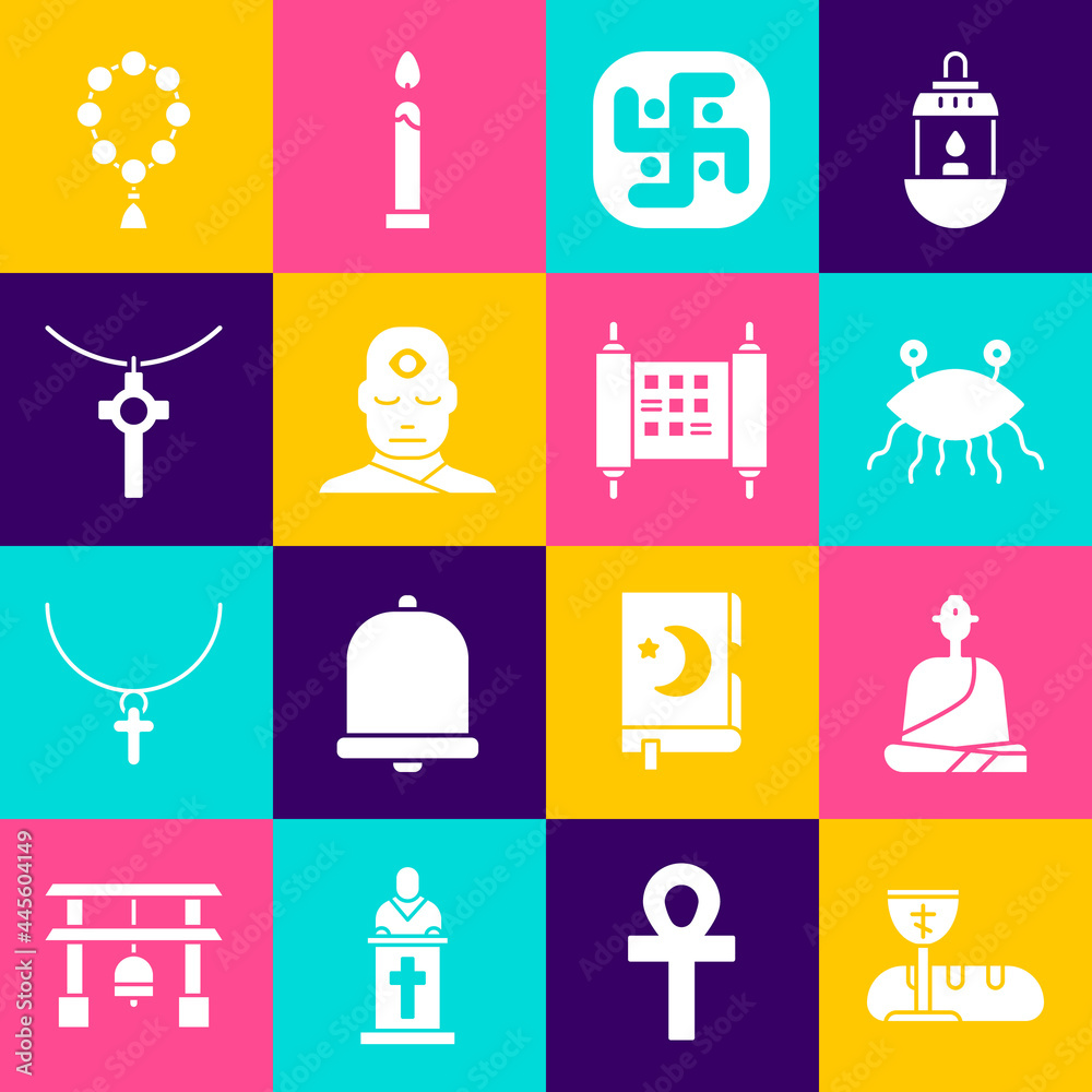 Set First communion symbols, Buddhist monk, Pastafarianism, Jainism ...