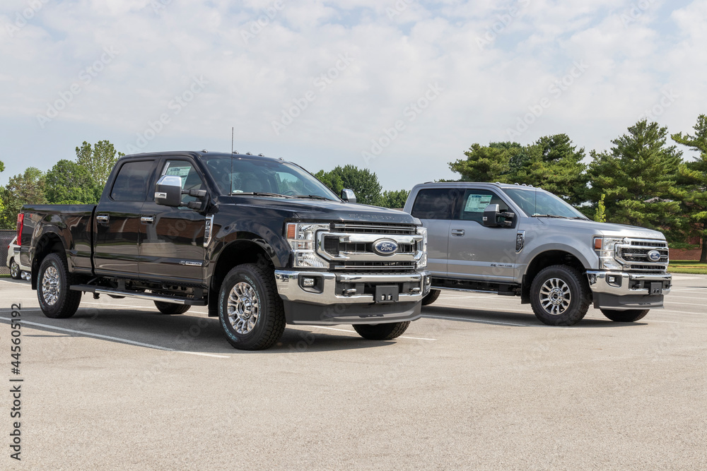 Ford F250 Super Duty display at a dealership. The Ford F-250 is ...