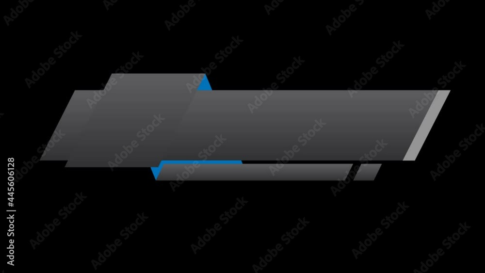 Stylish lower third in matte black and royal blue color in the alpha ...
