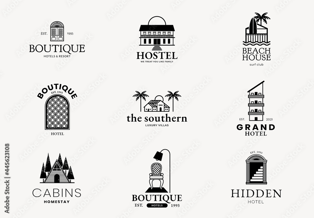 Hotel Logo Business Corporate IDentity Set Stock Template | Adobe Stock
