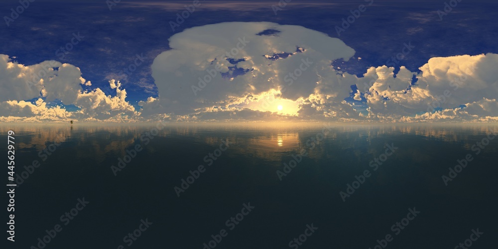sea panorama, HDRI, environment map , Round panorama, spherical ...