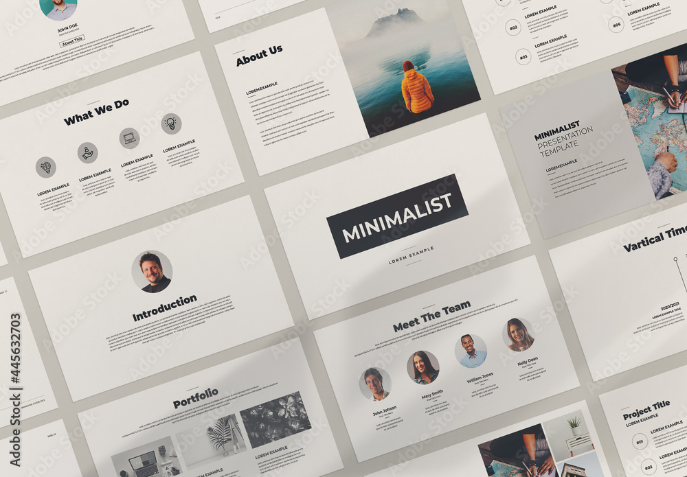 Minimalist Presentation Layout Stock Template | Adobe Stock