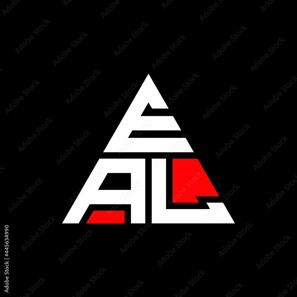 EAL triangle letter logo design with triangle shape. EAL triangle logo ...