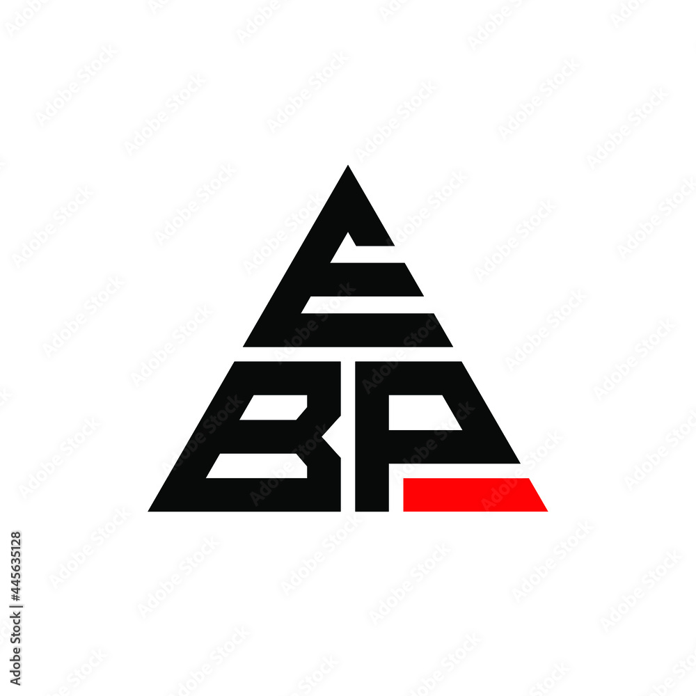 EBP triangle letter logo design with triangle shape. EBP triangle logo ...